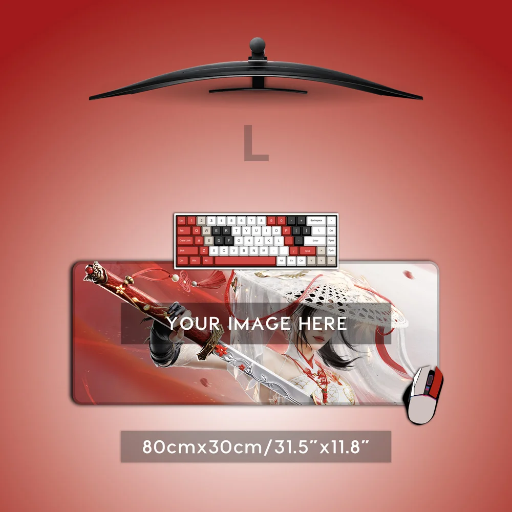 L Custom Gaming Mouse Pad / Deskmat (31.5″x11.8″)