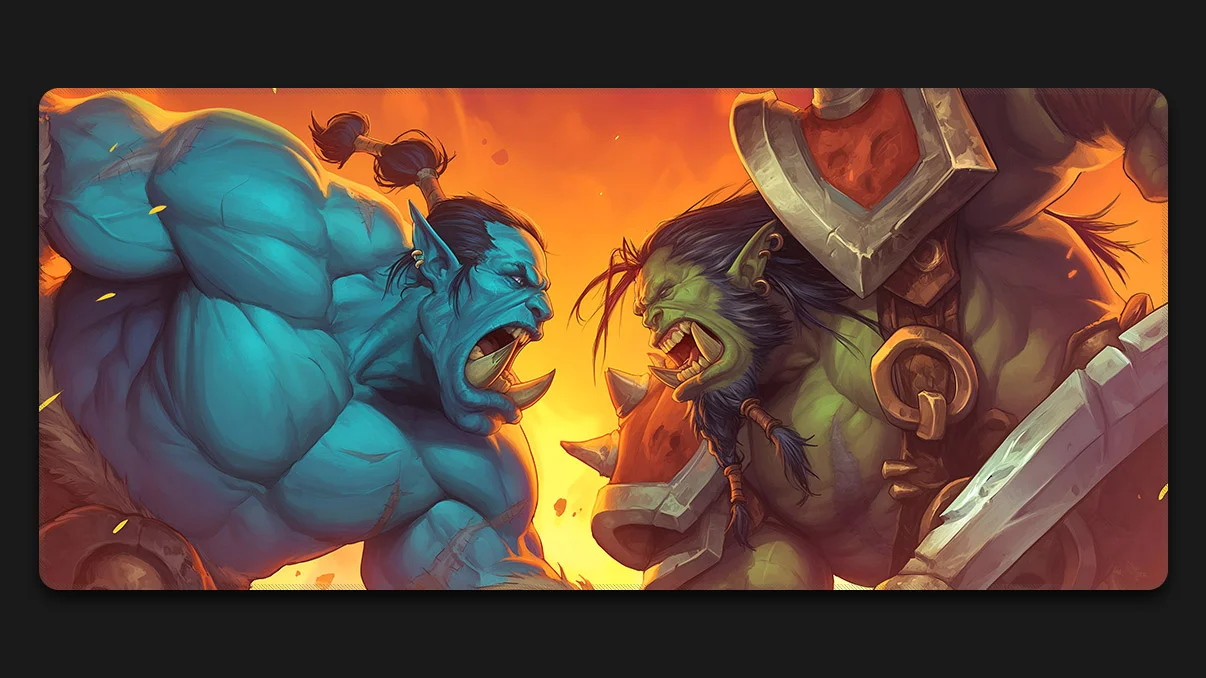 Warcraft Orcs Epic Battle - XXL Gaming Desk Mat – Upood